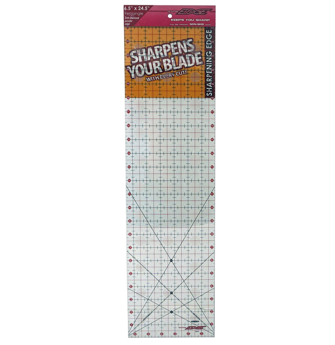 Sullivans Cutting Edge CLEAR Rulers, Non-Skid & Sharpens Your Blade, 6 ...