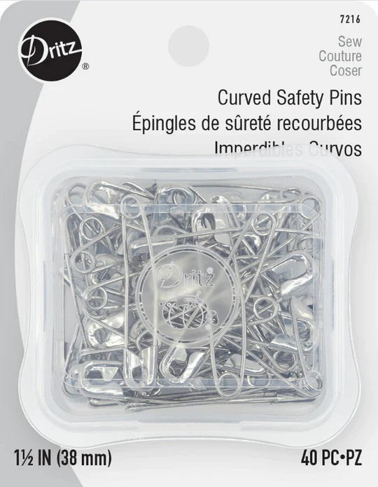 Dritz Curved Safety Pins, 38mm x 40 Count - DZ2716 – Tom's Sewing