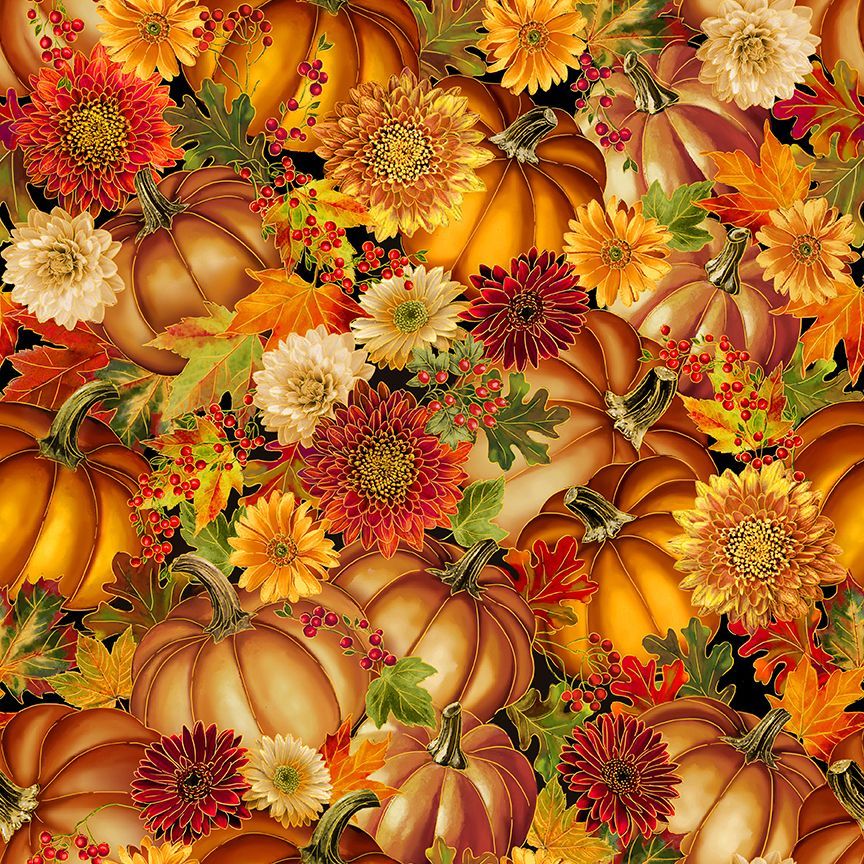 Thankful Packed Metallic Pumpkins - CM2104-PMP – Tom's Sewing