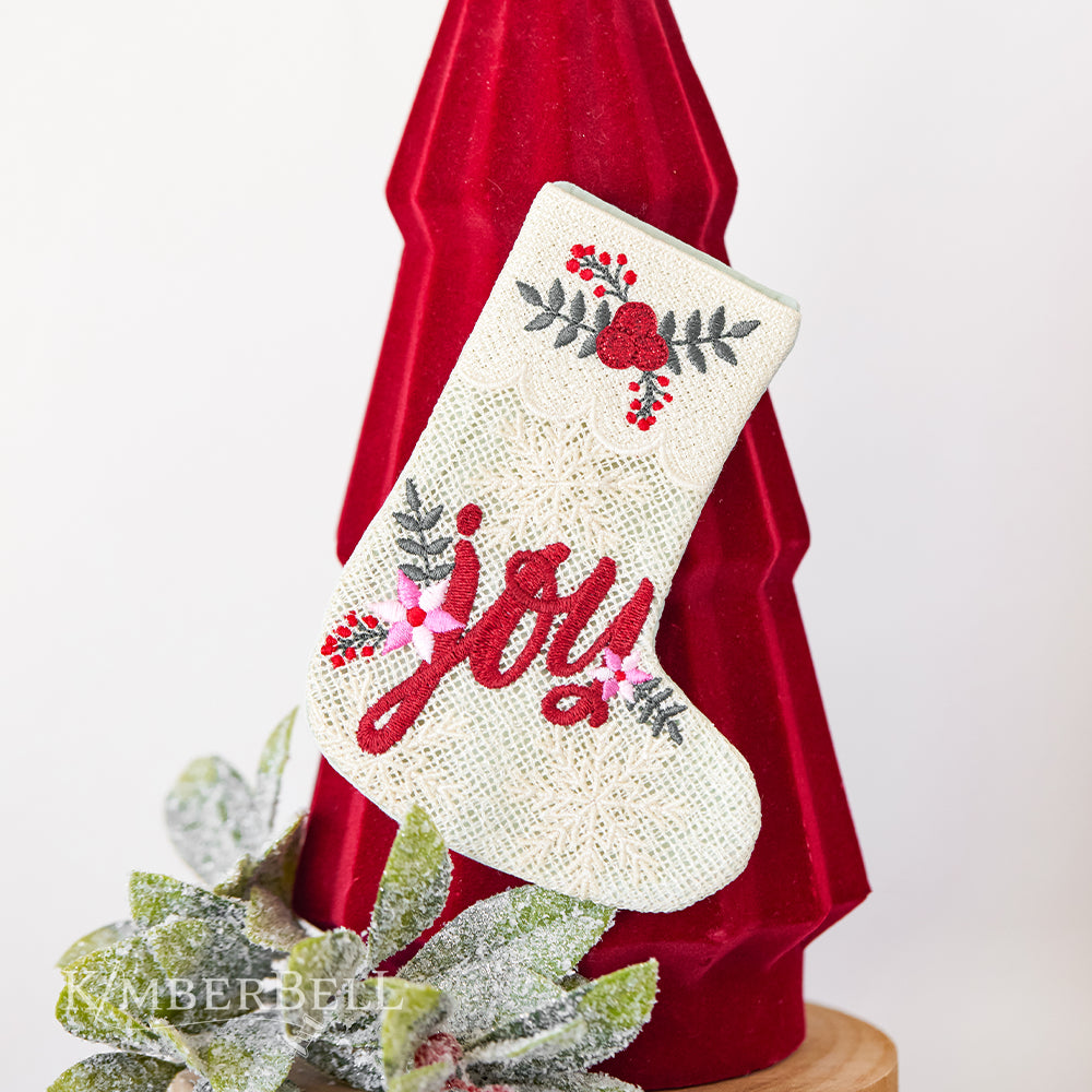 Christmas Joy Lace Gift Stocking – Tom's Sewing