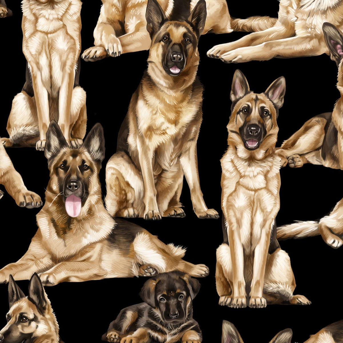 Pure Breeds German Shepherds - C7364-BLK – Tom's Sewing