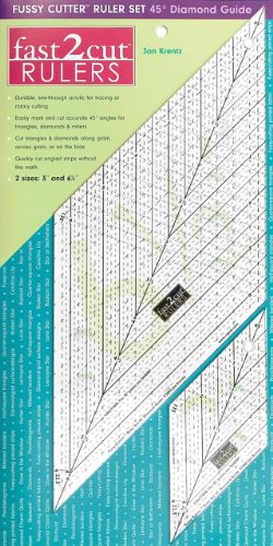 Fast 2 Cut Fussy Cutter Ruler Set 45 Degree Diamond Guide - 10455 – Tom ...