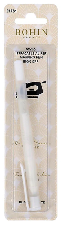 Bohin Iron Off Erasable Marking Pen in White – Tom's Sewing